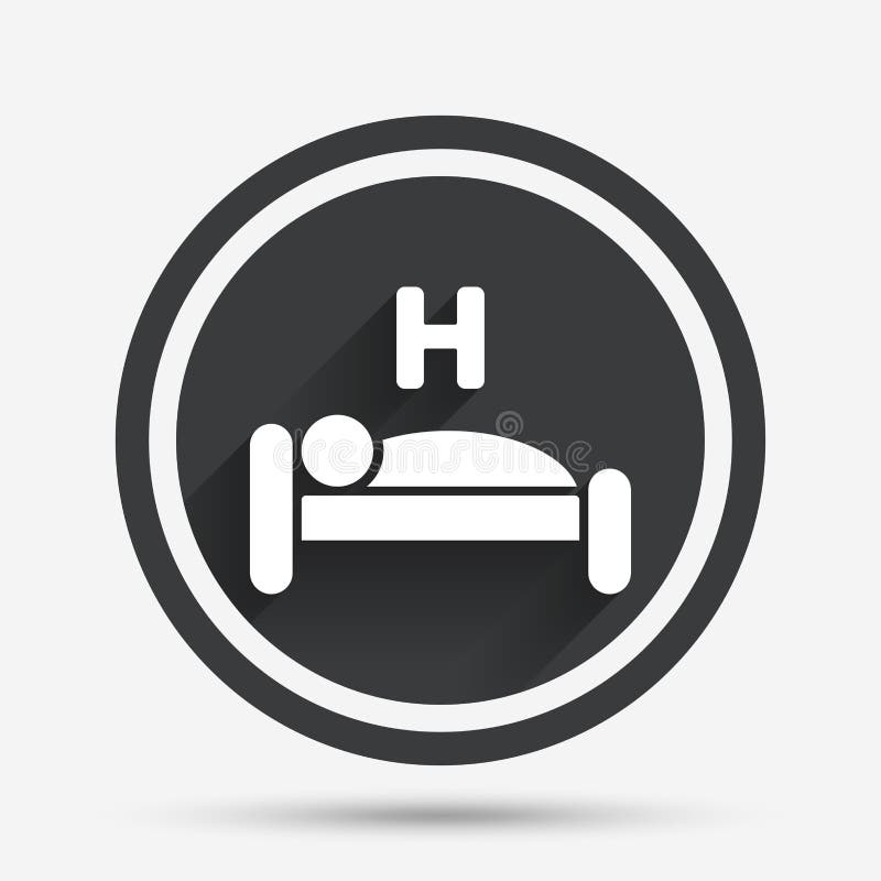 Hotel Sign Icon. Rest Place. Sleeper Symbol. Stock Vector ...