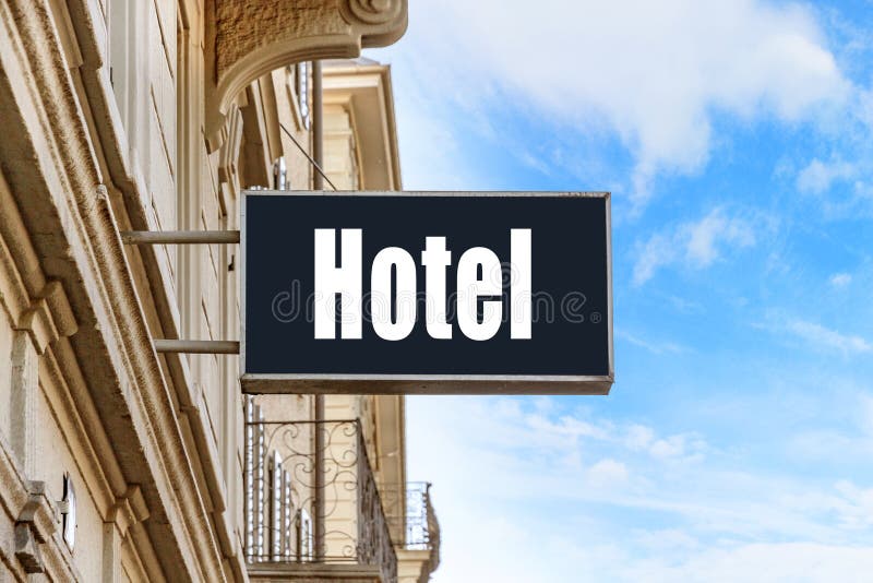 Hotel sign stock image. Image of house, europe, apartment - 97217733
