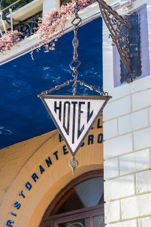Hotel sign stock image. Image of detail, accommodation - 48875907