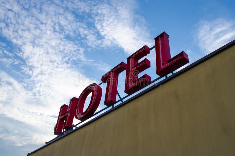 HOTEL SIGN stock image. Image of simple, commercial, tourist - 44700927