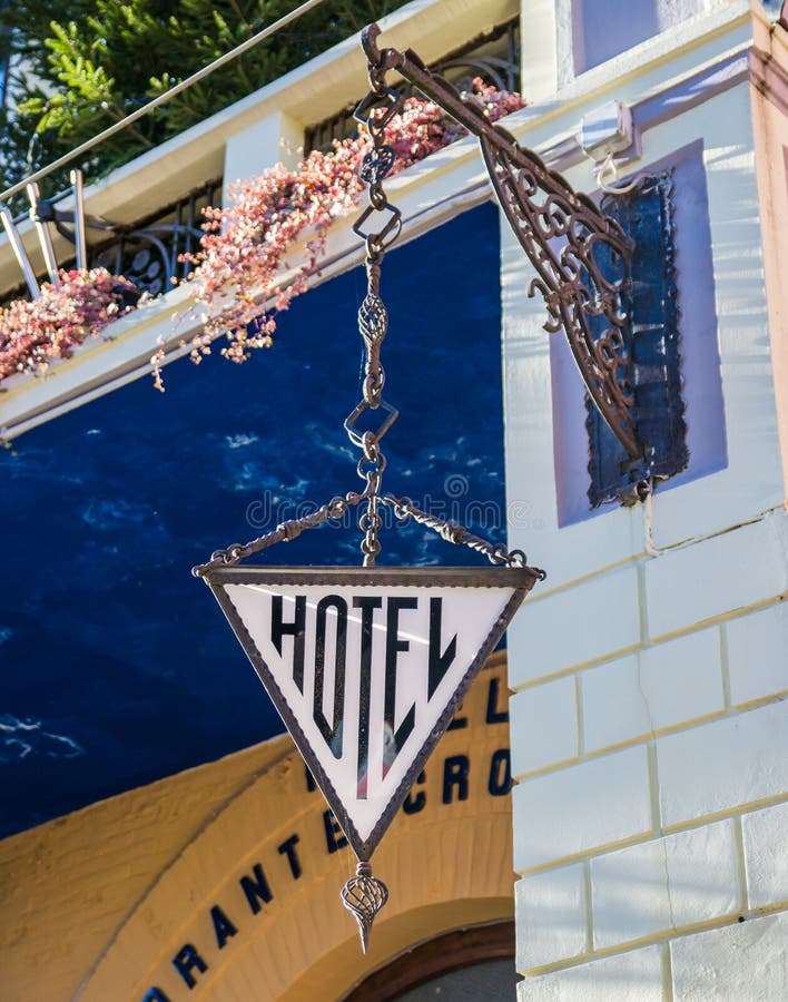 Hotel sign stock image. Image of iron, detail, elegance - 48875923
