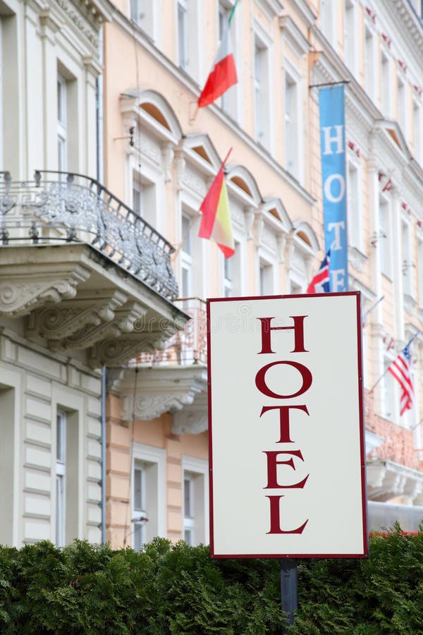 Hotel signboard stock image. Image of building, exterior - 18957607