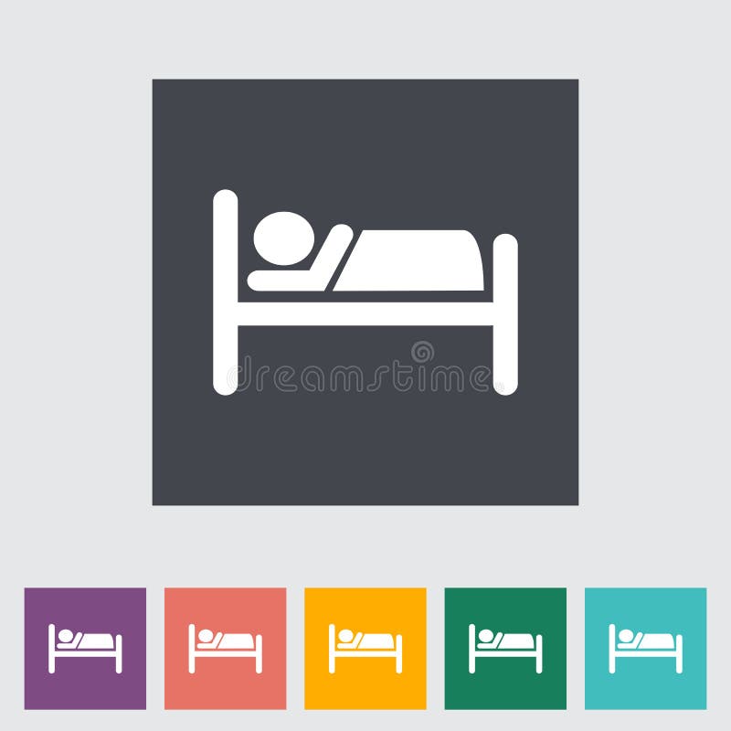 Hotel Single and Double Room Vector Icon. Stock Vector - Illustration ...