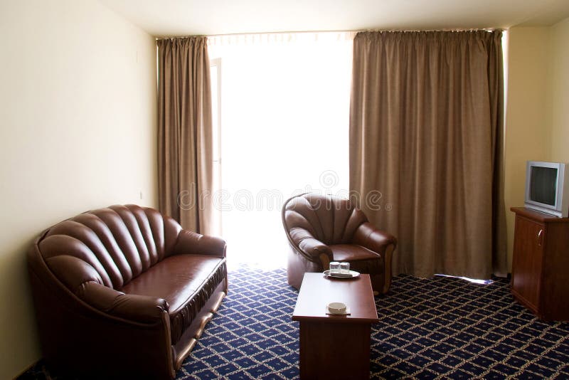 Hotel sitting room stock photo. Image of clean, glass - 3466008