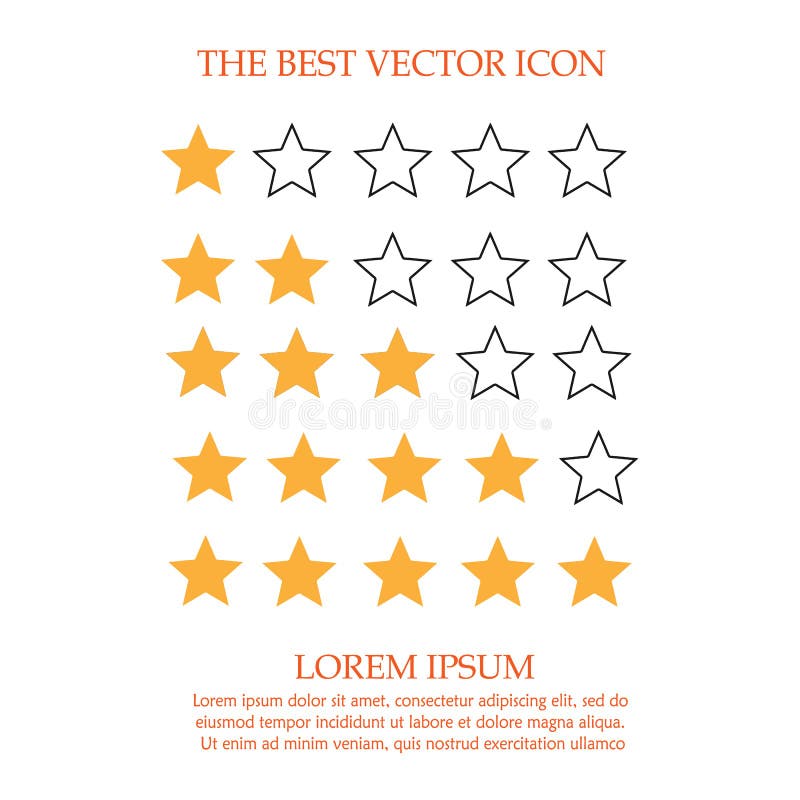 Hotel Star Rating. Star Evaluation Stock Vector - Illustration of rank ...