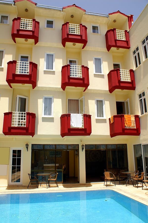 Hotel with swimming pool stock photo. Image of luxury - 3402016