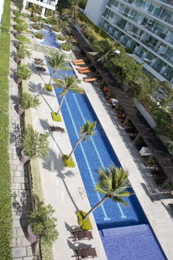 Hotel with swimming pool stock image. Image of hotel - 34929409