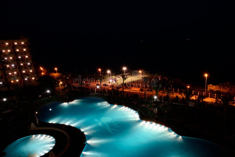 Hotel swimming pool editorial stock photo. Image of exotic - 54646943