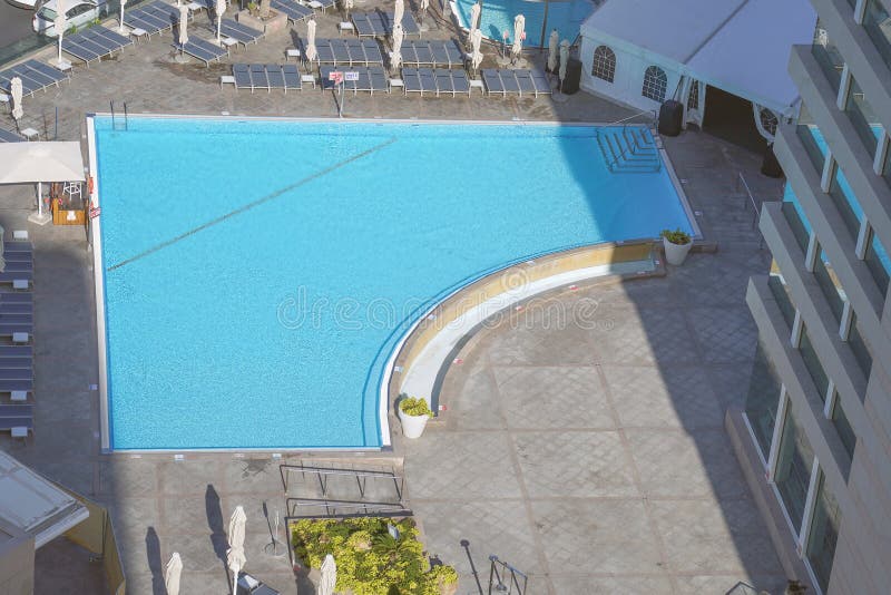 Hotel Swimming Pool Top View Stock Image - Image of outdoor, aerial ...