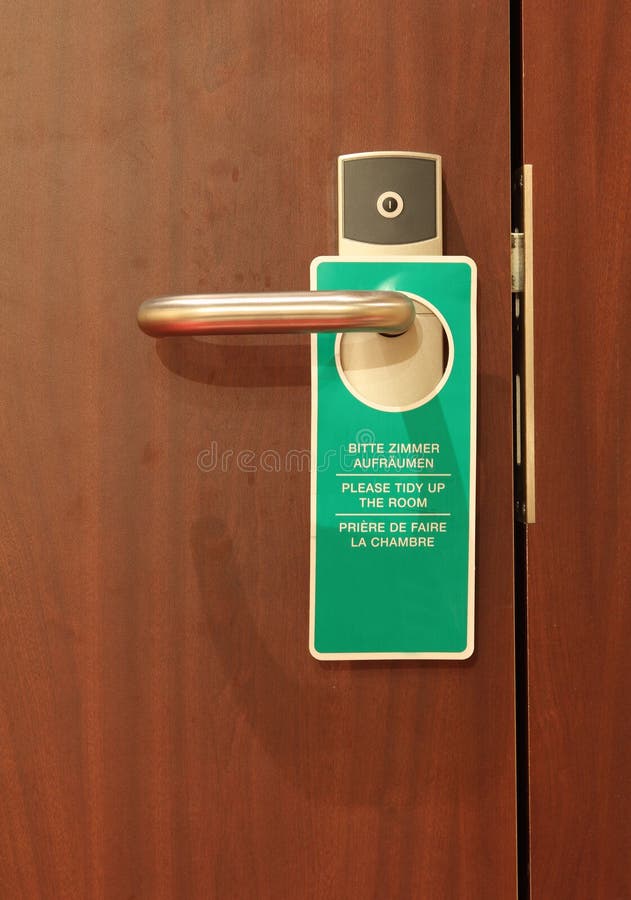 Hotel tag, clean up. stock image. Image of concept, instructions - 19437233