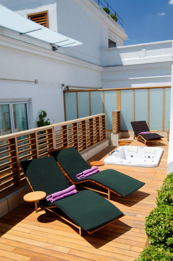 Hotel Terrace Lounge stock photo. Image of screened, relaxation - 17792574