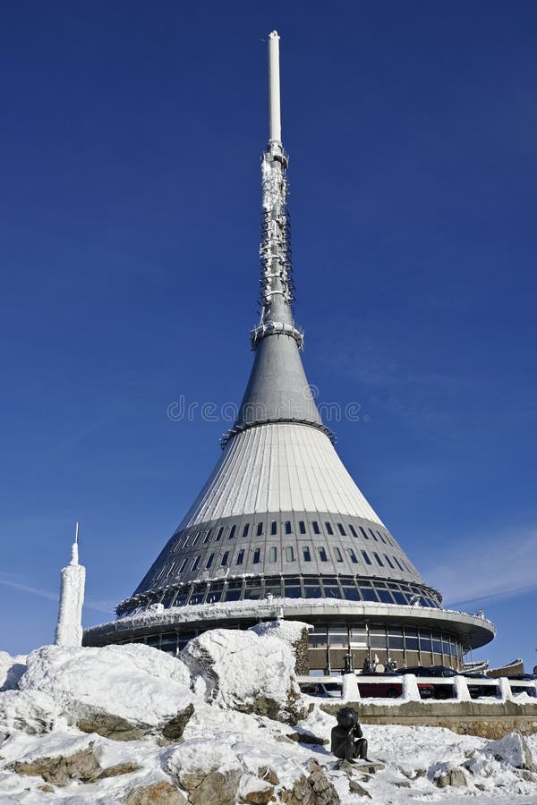 Hotel and TV Transmitter on the Top of Jested Mountain, Liberec, Czech ...
