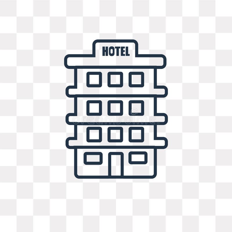 Hotel Icon Vector Isolated on White Background, Hotel Sign , Linear ...