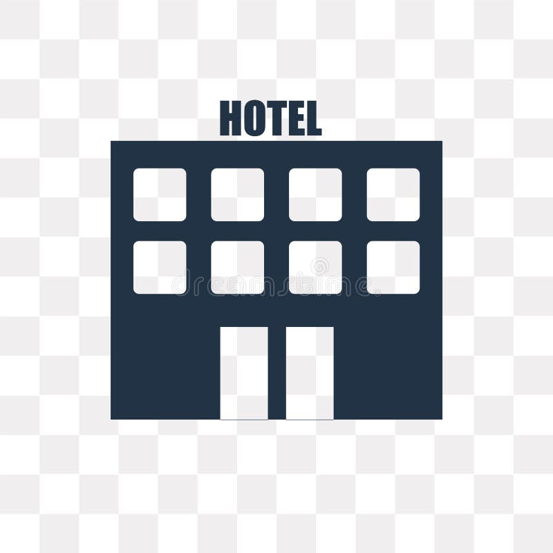 Hotel Vector Icon Isolated on Transparent Background, Hotel Tra Stock ...