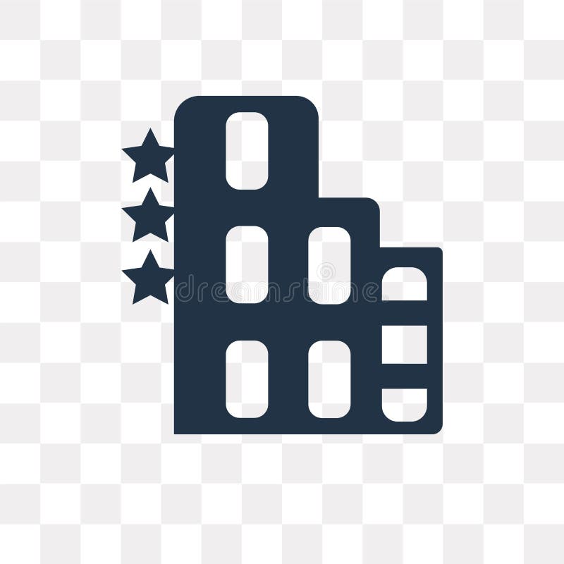 Hotel Vector Icon Isolated on Transparent Background, Hotel Tra Stock ...