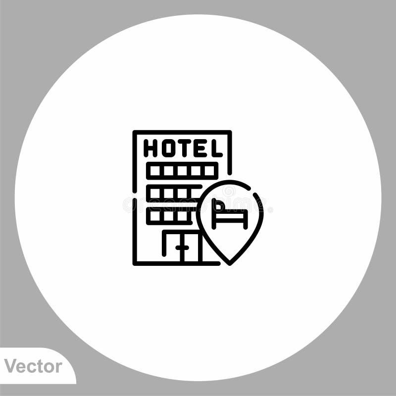 Hotel Vector Icon Sign Symbol Stock Illustration - Illustration of room ...