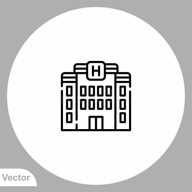 Hotel Vector Icon Sign Symbol Stock Illustration - Illustration of ...