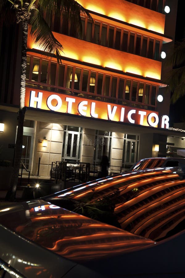 Hotel Victor editorial photography. Image of travel, night - 24107282