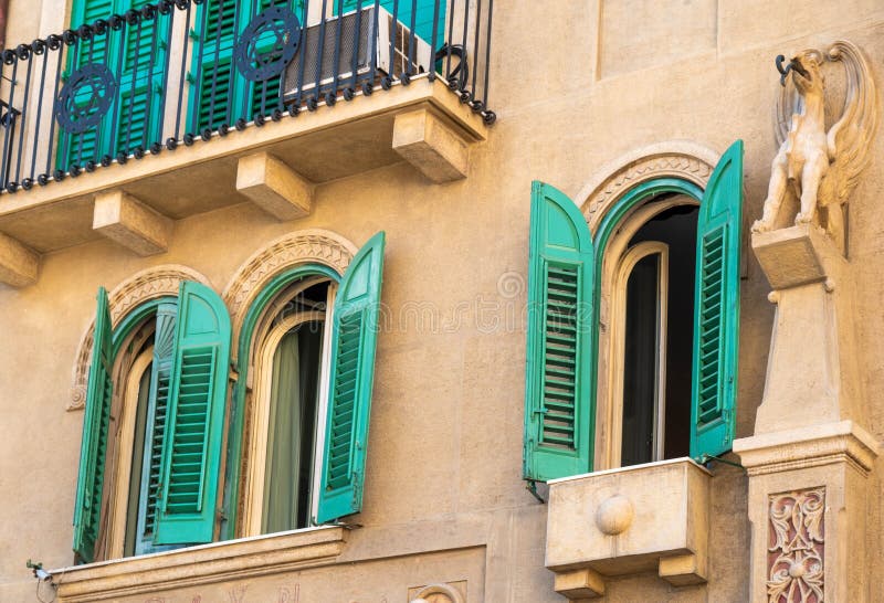 Hotel Windows in Messina Italy Stock Image - Image of architecture ...