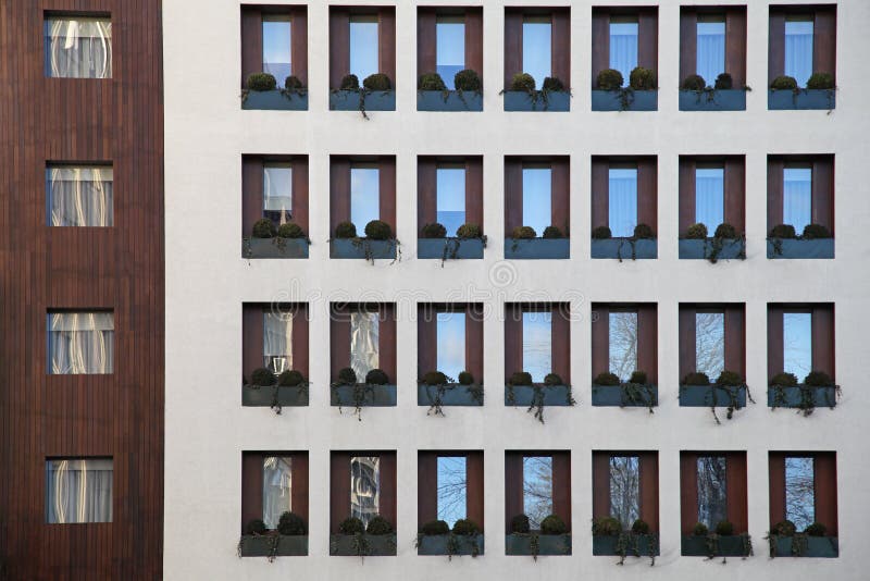 Hotel Windows stock photo. Image of flower, architecture - 120055458