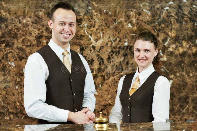 Hotel reception with bell stock image. Image of bell - 44648471