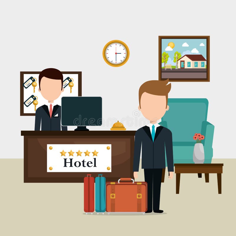 Hotel Workers Avatars Characters Stock Vector - Illustration of ...