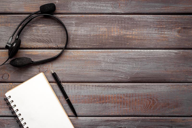 Hotline or Call Center Support Equipment. Headset Equipment Stock Image ...