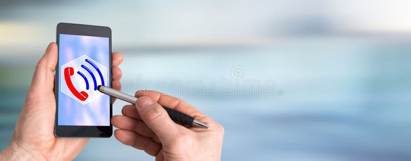Hotline Concept on a Smartphone Stock Photo - Image of service, mobile ...