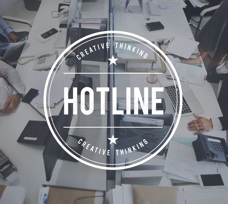Hotline Customer Service Guide Helpline Concept Stock Photo - Image of ...