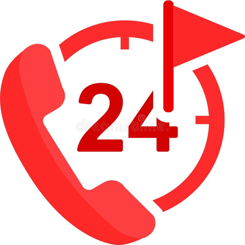 Hotline 24 Hours Information Stock Image - Illustration of circle, font ...