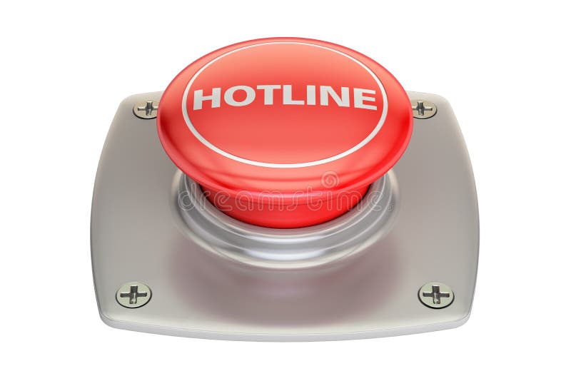 Hotline Button Blue Red: Telephone Number Stock Illustration ...