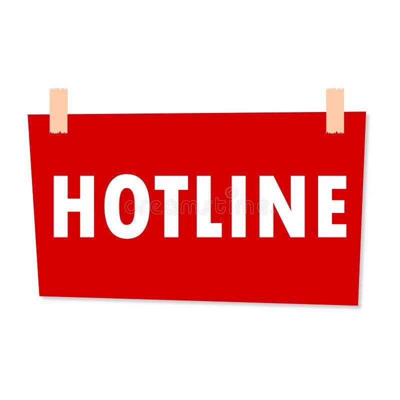 Hotline Sign - Illustration Stock Vector - Illustration of info ...