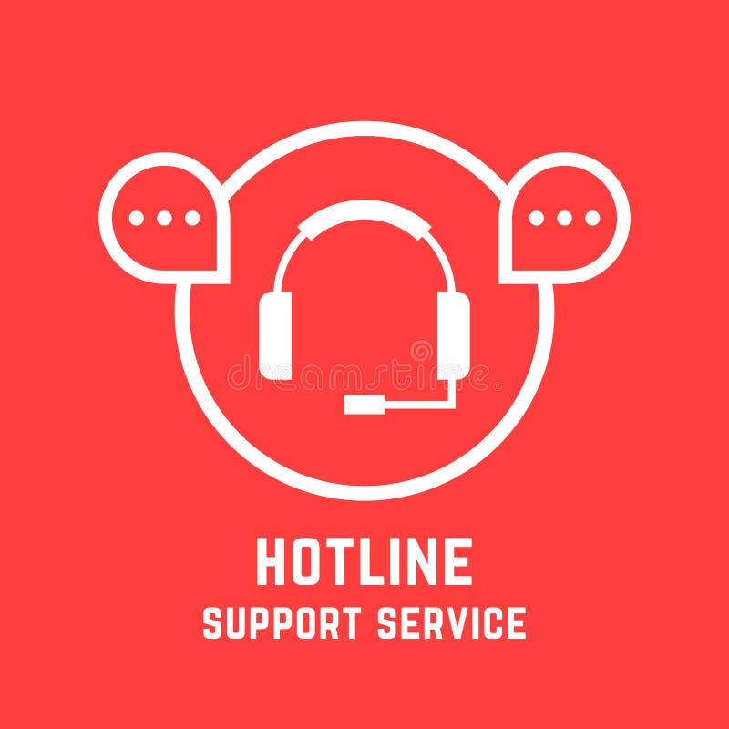 Hotline Support Service Mark Stock Vector - Illustration of management ...