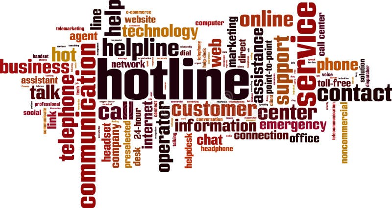 Hotline word cloud stock vector. Illustration of helpdesk - 287111920