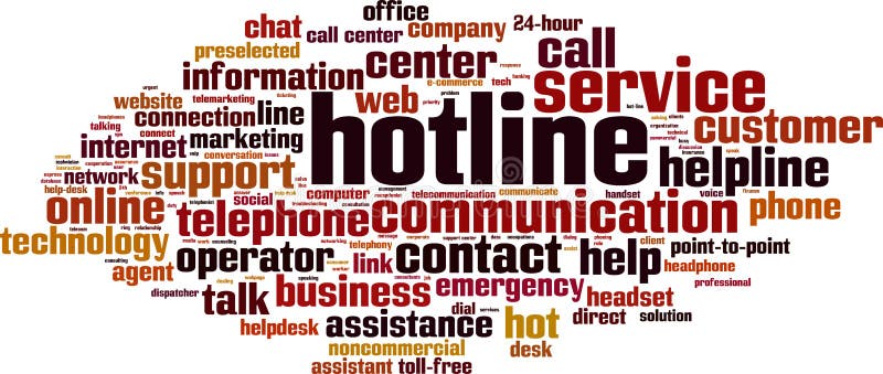 Hotline word cloud stock vector. Illustration of preselected - 189421518