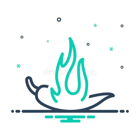 Mix Icon for Hottest, Cayenne and Blazing Stock Vector - Illustration ...
