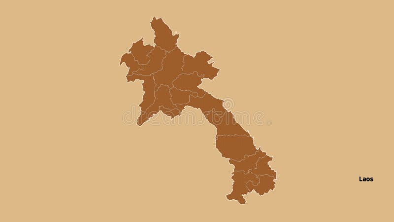 Houaphan Location. Laos. Bilevel Map Stock Video - Video of globe ...