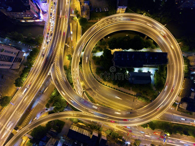 The Houde Road Interchange in the Evening Stock Image - Image of ...