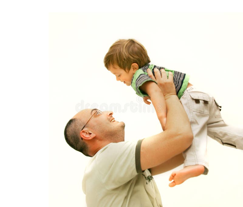 Liefdevolle vader en zoon stock afbeelding. Image of vader - 8546429