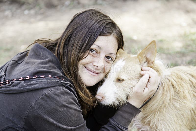 Hound dog person stock image. Image of middle, adorable - 60820997