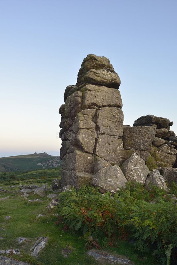 Hound Tor with Haytor Rocks Stock Image - Image of ridge, bracket: 61765343