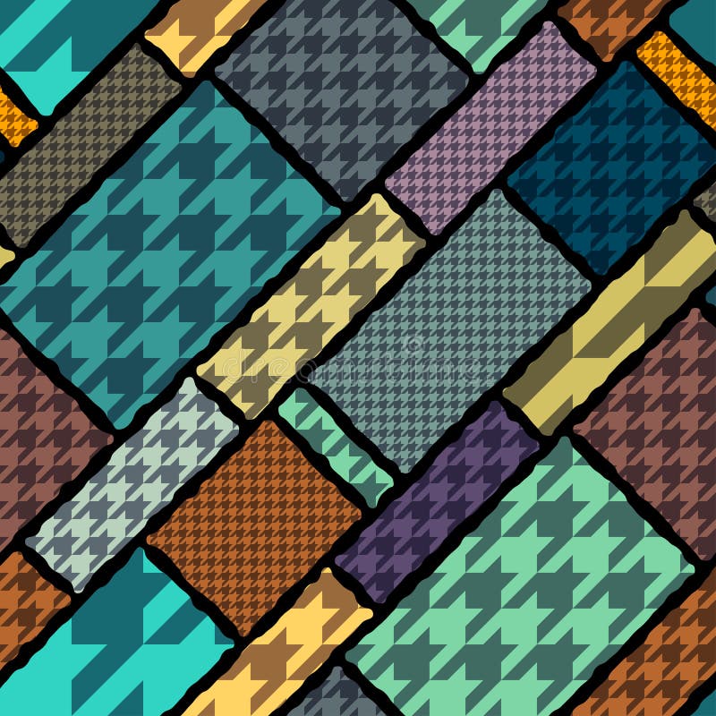 Houndstooth Background Pattern Stock Vector - Illustration of seamless ...