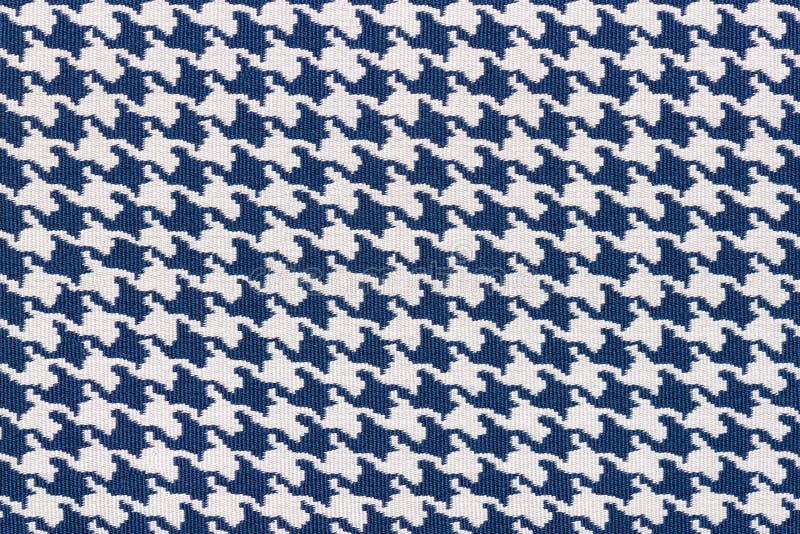 Houndstooth Fabric Pattern Repeat Blue White Clothes Stock Photo ...