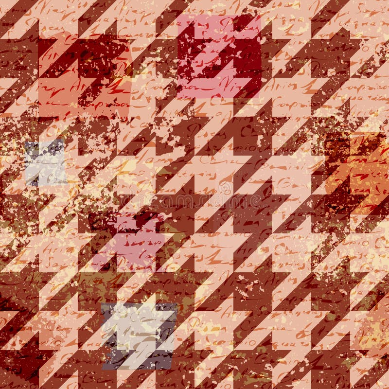 Houndstooth Pattern on Abstract Retro Background Stock Vector ...