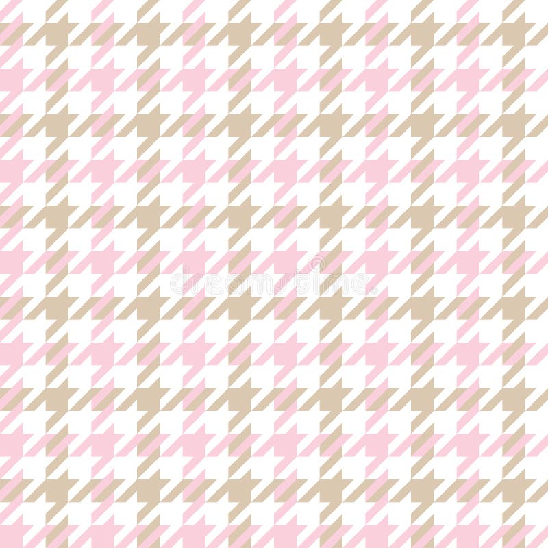 Houndstooth Pattern Vector in Pastel Yellow and Off White. Seamless ...