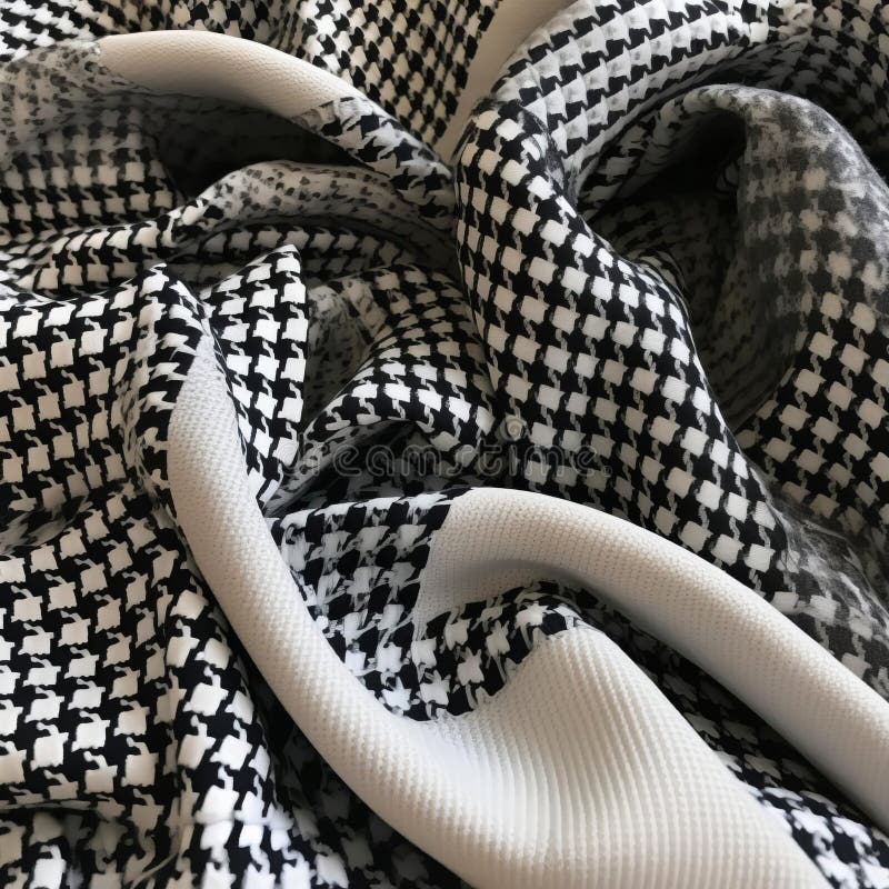Timeless Elegance of Houndstooth Pattern on White Background Stock ...