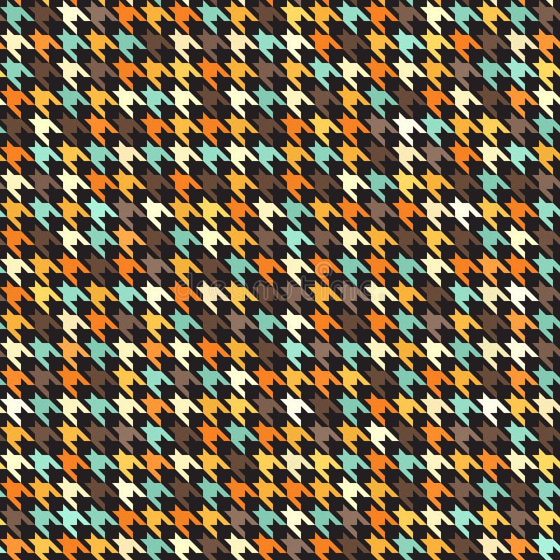 Houndstooth Geometric Plaid Seamless Pattern In Brown And Beige, Vector ... Houndstooth Geometric Plaid Seamless Pattern In Brown And Beige, Vector ...