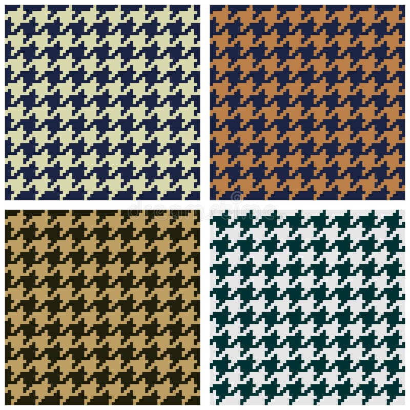 Houndstooth Seamless Fabric Pattern Stock Vector - Illustration of ...