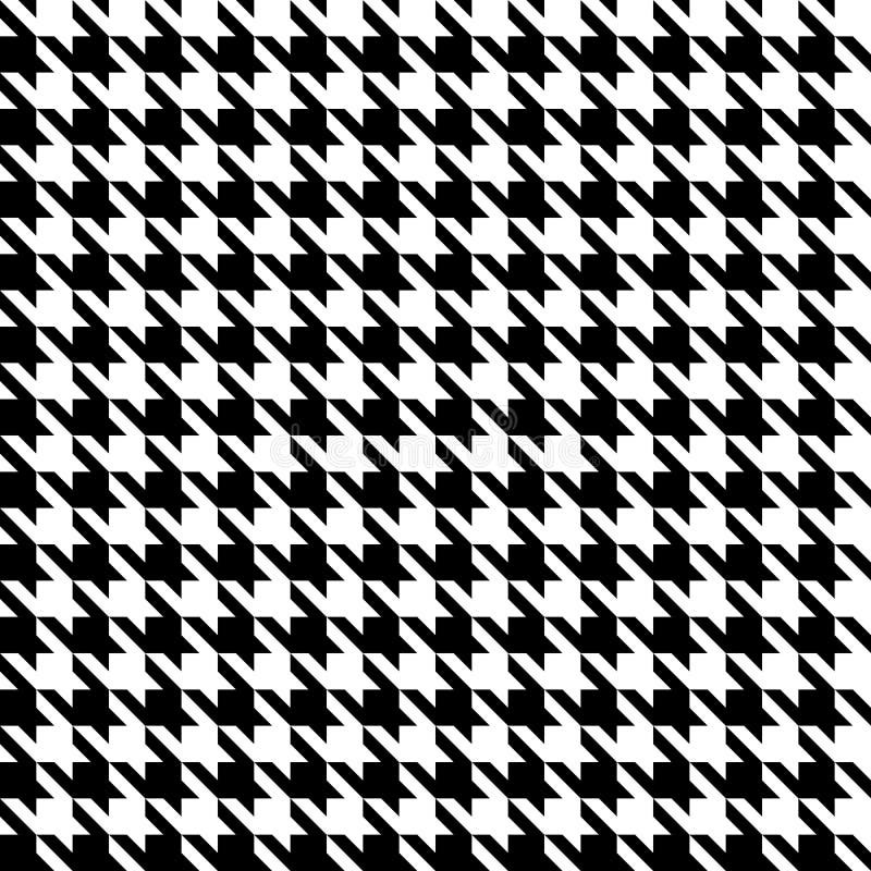 Houndstooth Seamless Pattern. Black and White Vector Abstract ...