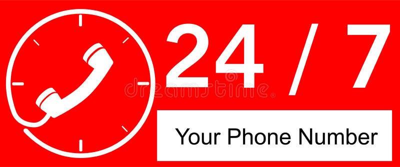 24 hour Call Center stock illustration. Illustration of close - 34763385